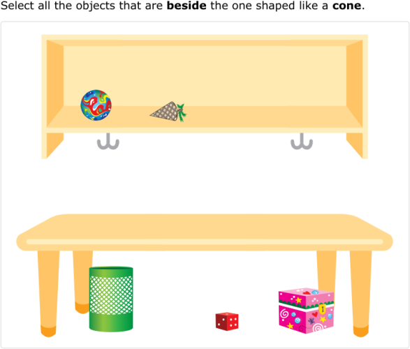 IXL | Beside and next to | Grade 1 math