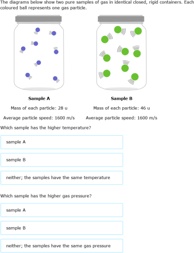 IXL | Identify how particle motion affects temperature and pressure ...