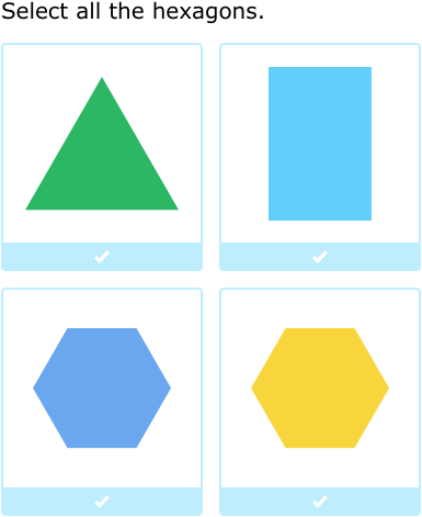 IXL | Hexagons | Kindergarten math