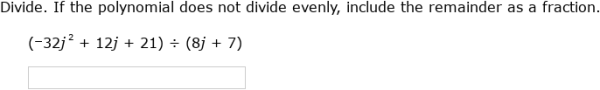 IXL | Divide polynomials using long division | Grade 12 math