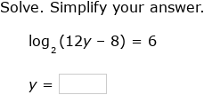 IXL | Solve logarithmic equations I | Grade 12 math