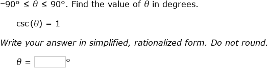 IXL | Inverses of csc, sec and cot | Grade 11 math