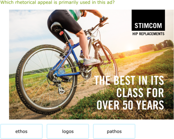 IXL | Identify appeals to ethos, pathos and logos in advertisements ...