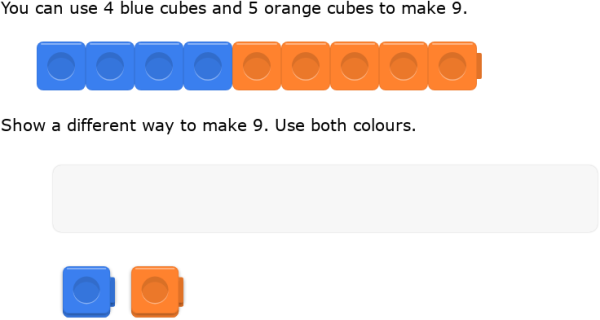 IXL | Make a number different ways using cubes - sums up to 10 | Grade ...
