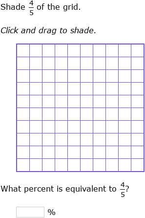 IXL | Convert fractions to percents using grid models | Grade 6 math