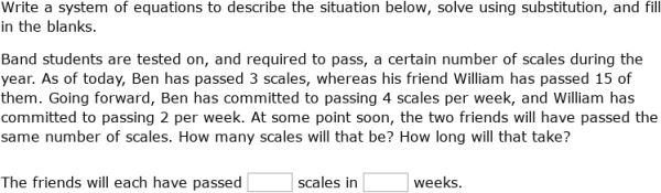 IXL Solve A System Of Equations Using Substitution Word Problems 