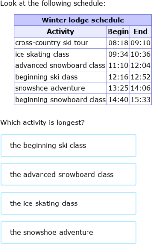 IXL | Schedules - 24-hour time | Grade 5 math