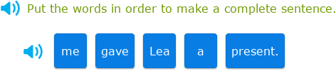 IXL | Unscramble the words to make a complete sentence | Grade 2 ...