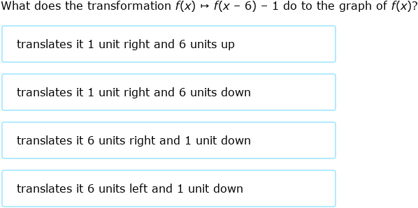 IXL | Function transformation rules | Grade 12 math