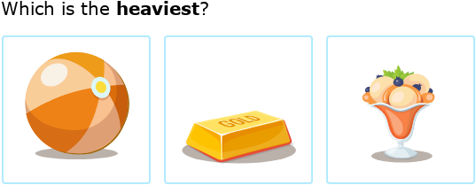 IXL | Light and heavy | Grade 1 science