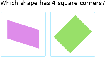 IXL | Square corners | Grade 1 math