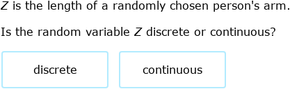 IXL | Identify discrete and continuous random variables | Grade 12 math