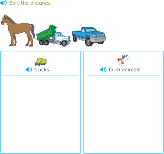 IXL | Sort objects into categories | Jr. kindergarten English language arts