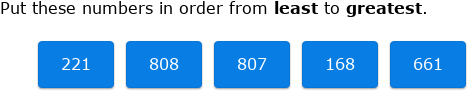 IXL | Put numbers up to 1000 in order | Grade 3 math