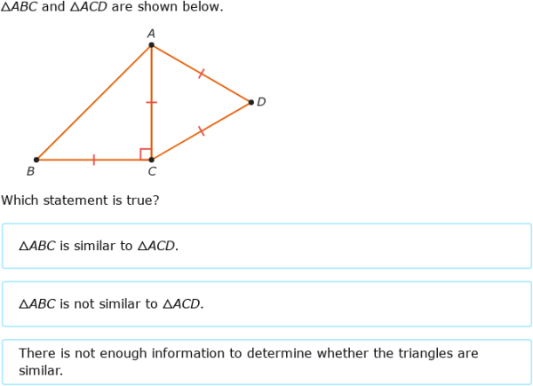 IXL | Angle-angle criterion for similar triangles | Grade 9 math