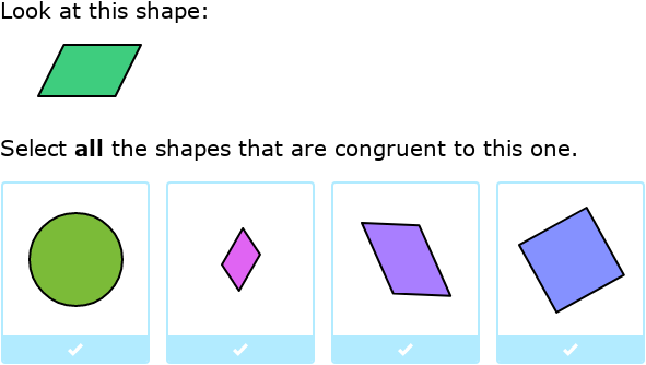 IXL | Congruent shapes | Grade 1 math