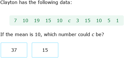 IXL | Mean and range: find the missing number | Grade 8 math