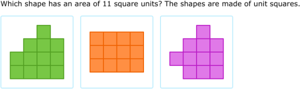IXL | Select figures with a given area | Grade 3 math