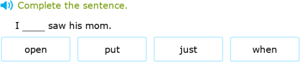IXL | Complete the sentence with the correct sight word: review sets 1 ...