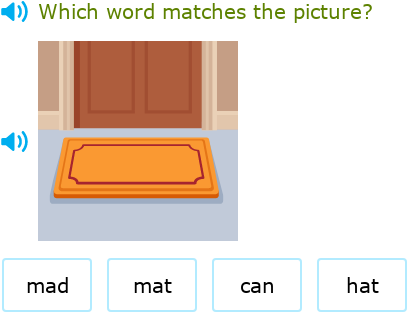 IXL | Choose the short a word that matches the picture | Kindergarten ...