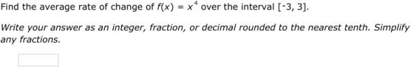 IXL - Average rate of change I (Calculus practice)