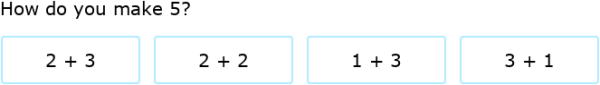 IXL | Make a number using addition - sums up to 5 | Kindergarten math