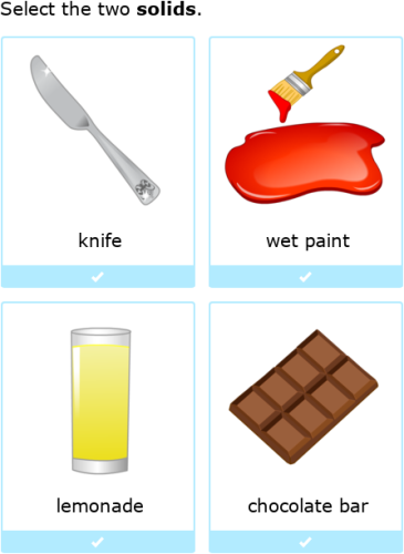 IXL | Identify solids and liquids | Grade 1 science