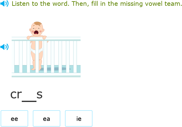 IXL | Complete the word with the right vowel team | Grade 1 English ...
