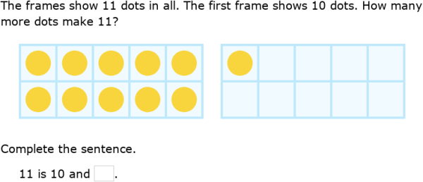 IXL | Take apart teen numbers with models: words | Grade 1 math