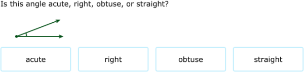 IXL | Acute, right, obtuse and straight angles | Grade 4 math