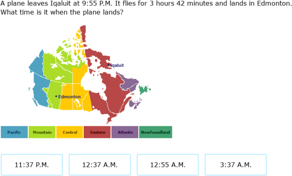 IXL | Time zones - 12-hour time | Grade 4 math