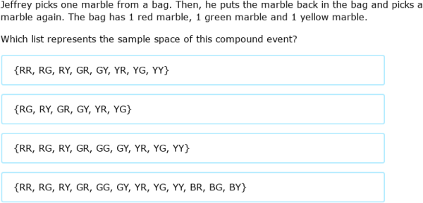 IXL | Sample spaces for compound events | Grade 7 math