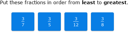 IXL | Order fractions II | Grade 6 math