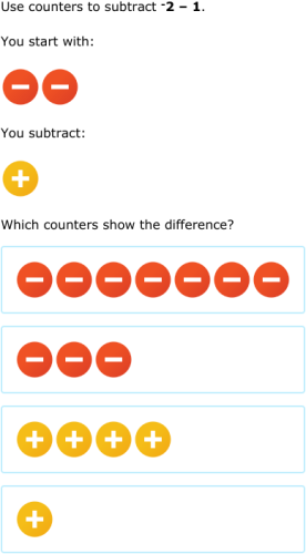 IXL | Add and subtract integers using counters | Grade 8 math
