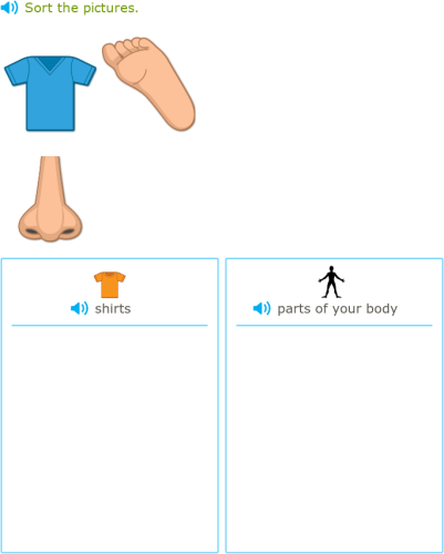 IXL | Sort objects into categories | Jr. kindergarten English language arts