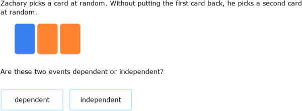 IXL | Identify independent and dependent events | Grade 6 math