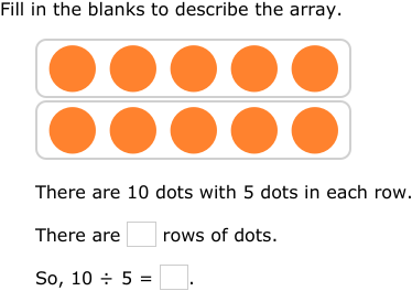 IXL | Write division sentences for arrays | Grade 3 math