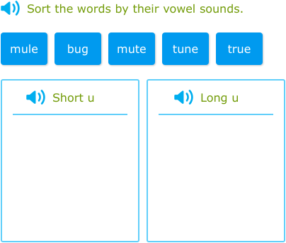 IXL | Use spelling patterns to sort long and short vowel words | Grade ...