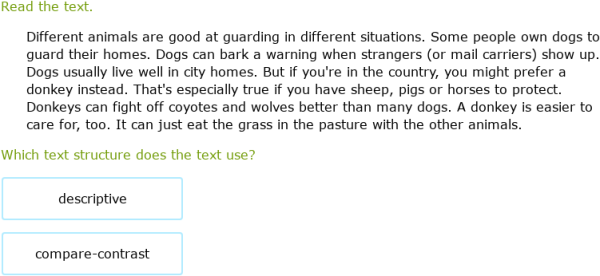 IXL | Identify text structures | Grade 4 English language arts