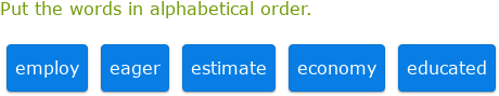 IXL | Order alphabetically based on the first two letters | Grade 5 ...