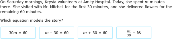 IXL | Write a one-step equation: word problems | Grade 5 math