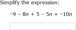 IXL | Simplify expressions by combining like terms | Grade 8 math