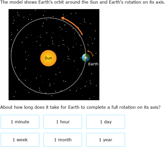 IXL | Earth's rotation and orbit | Grade 6 science