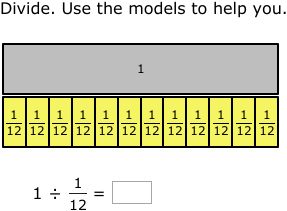IXL | Divide whole numbers by unit fractions using models | Grade 7 math