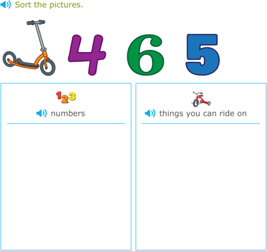 IXL | Sort objects into categories | Kindergarten English language arts