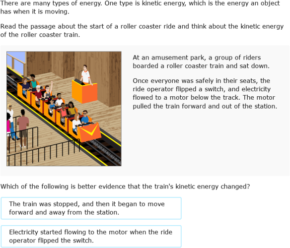 IXL | Explore energy transformations: roller coaster ride | Grade 9 science