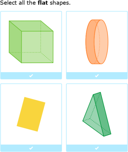 IXL | Flat and solid shapes | Kindergarten math