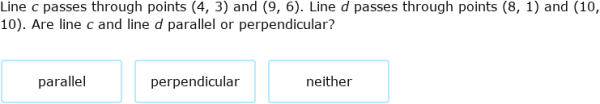 IXL | Slopes of parallel and perpendicular lines | Grade 8 math