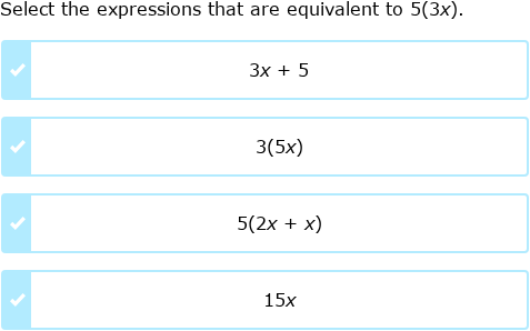 IXL | Identify equivalent expressions | Grade 6 math