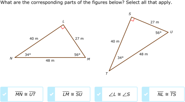 IXL | Congruence statements and corresponding parts | Grade 7 math